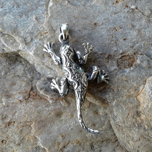 Jewelry | Sterling Silver Lizard Pendant | Poshmark
